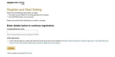 Amazon India Seller Registration - Step By Step Guide - BizTips