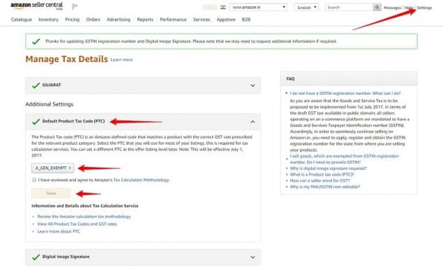 Amazon India Product Tax Code (PTC) and GST HSN Mapping - BizTips